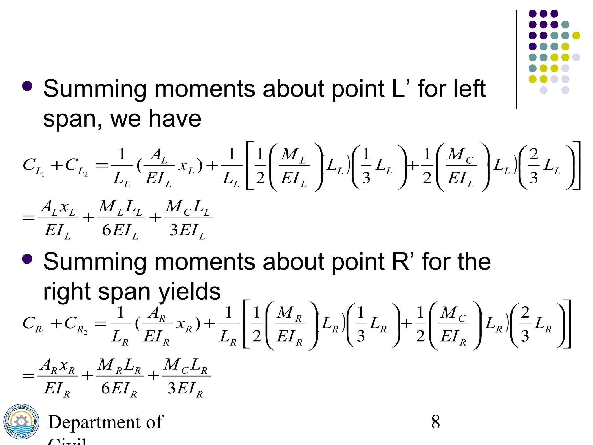 14 three moment equation | PPT