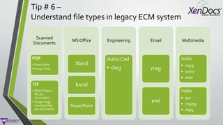 14 tips for planning a ecm content migration to share point | PPT