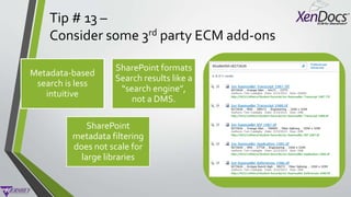 14 tips for planning a ecm content migration to share point | PPT