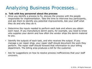 Factors influencing Process Design and Process Analysis | PDF