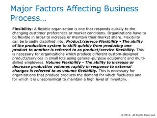 Factors influencing Process Design and Process Analysis | PDF