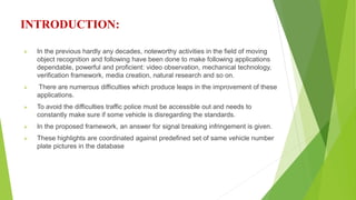 Automatic Tracking of Traffic Violations Using Machine Learning | PPTX