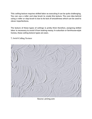 14 trending and elegant ceiling texture types | PDF
