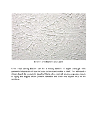 14 trending and elegant ceiling texture types | PDF