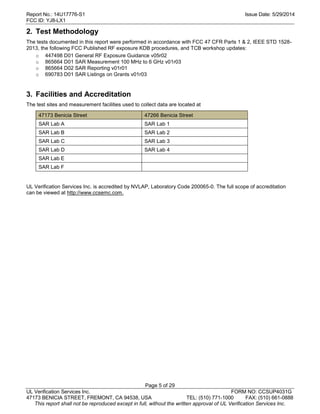 SAR Evaluation Report | PDF | Computer Peripherals | Computing