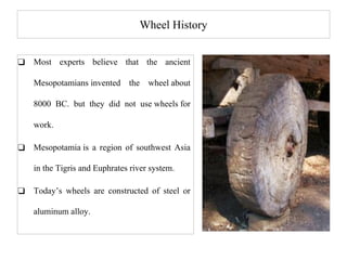 Presentation: Wheels tyres and bearings | PDF