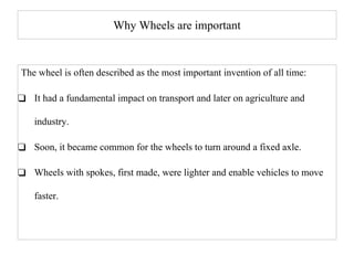Presentation: Wheels tyres and bearings | PDF