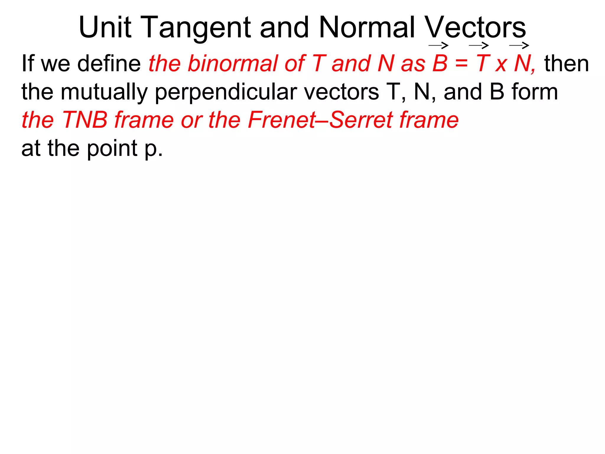 14 unit tangent and normal vectors | PPT