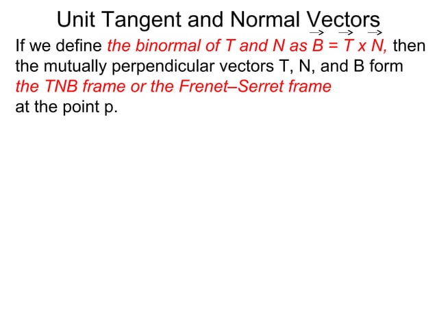 14 unit tangent and normal vectors | PPT