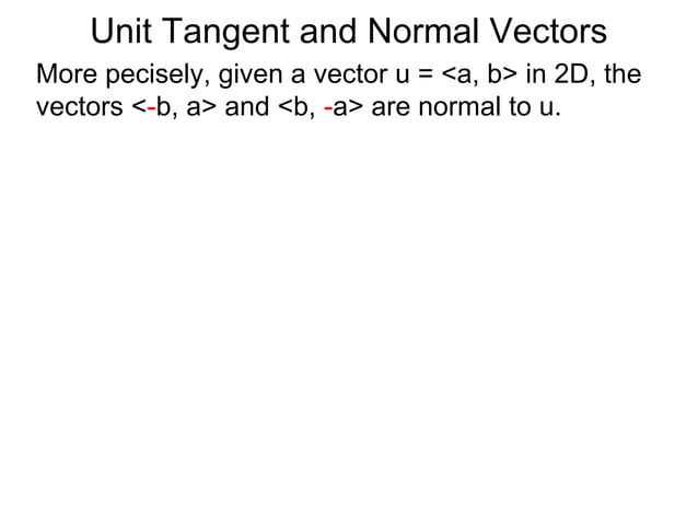 14 unit tangent and normal vectors | PPT