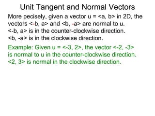 14 unit tangent and normal vectors | PPT