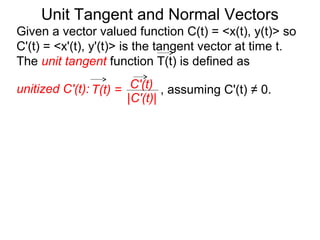 14 unit tangent and normal vectors | PPT
