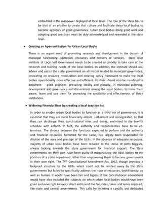Strategies for Promoting Good Urban Governance at Local Level | DOC