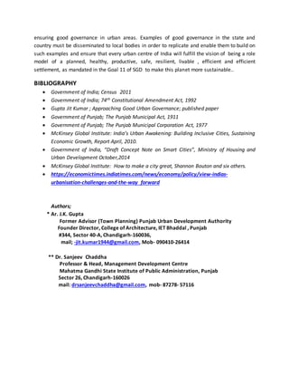 Strategies for Promoting Good Urban Governance at Local Level | DOC