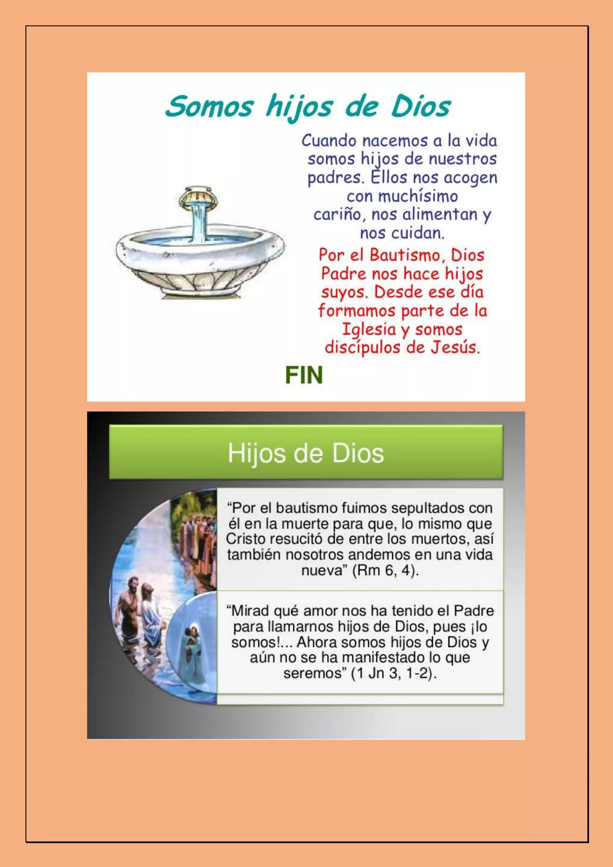 14va clase religion 1ro secundaria ! el bautismo es un nacer como hijos ...