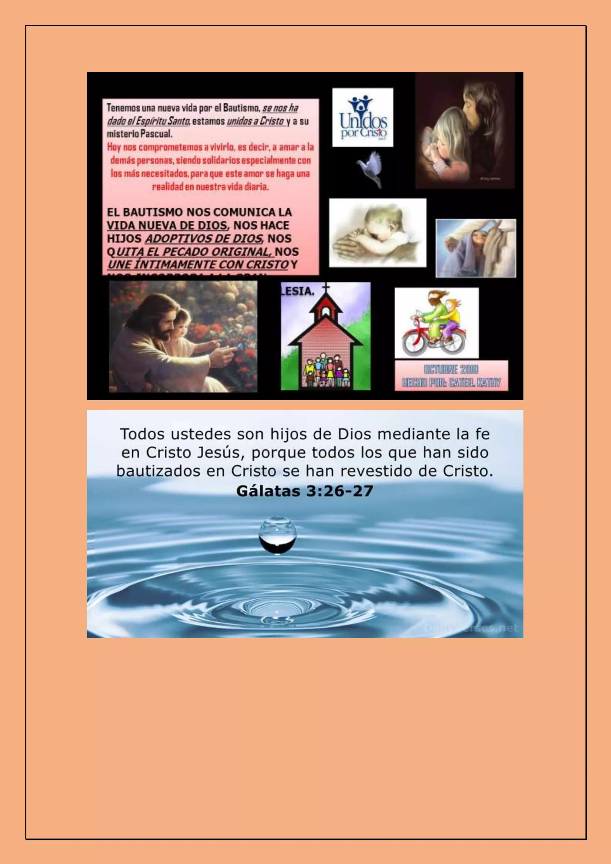 14va clase religion 1ro secundaria ! el bautismo es un nacer como hijos ...