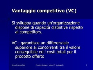 14 Vantaggio Competitivo | PPT