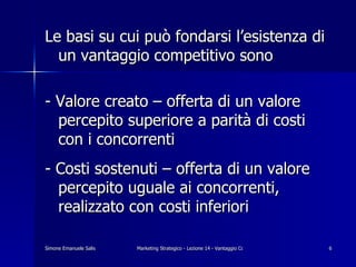 14 Vantaggio Competitivo | PPT