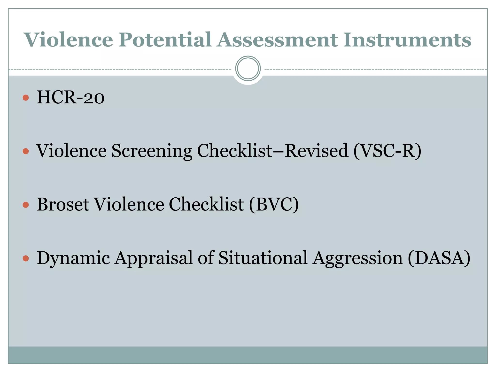 14 violent behavior in institutions | PPTX