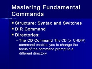 14 working with the command line interface | PPT