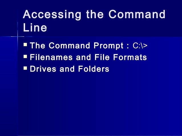 14 working with the command line interface
