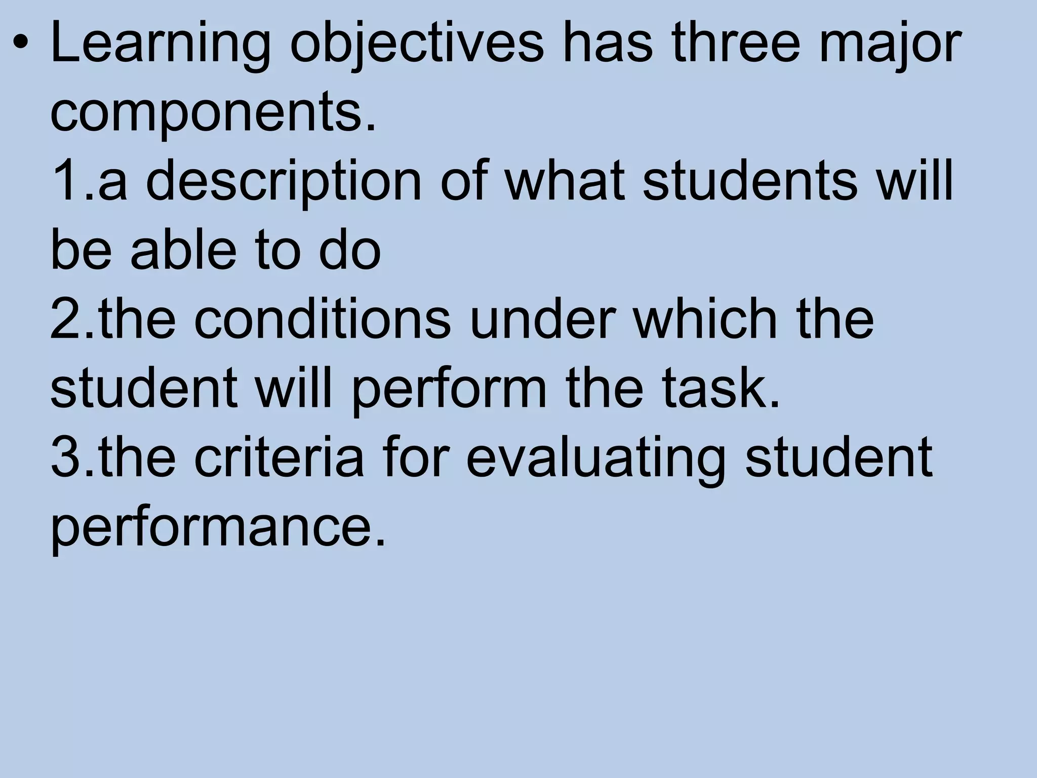 Writing Learning Objectives | PPT