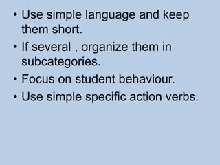 Writing Learning Objectives | PPT