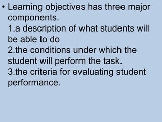 Writing Learning Objectives | PPT