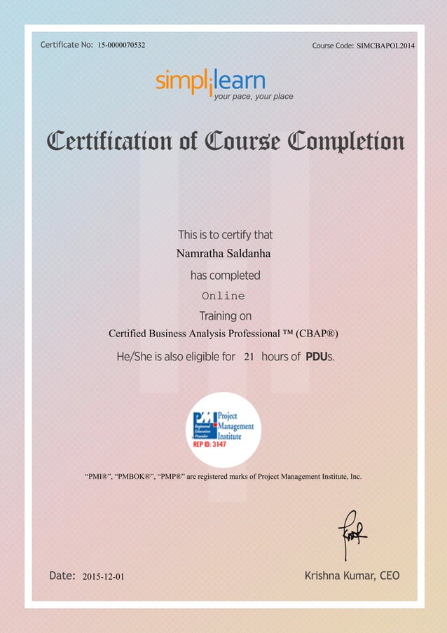 Certified Business Analysis Professional | PDF
