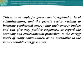 A science based tool for the sistematic integration of geothermal ...