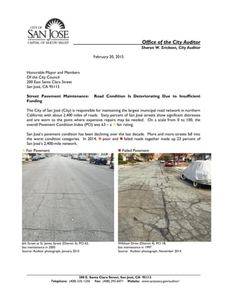 Audit of Street Pavement Maintenance | PDF