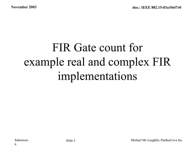 15 03-0447-00-003a-fast-fir-filter-structure | PPT
