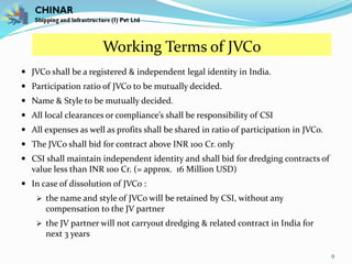 Joint Venture Proposal for Dredging Works in India | PPSX