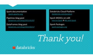 Spark DataFrames and ML Pipelines | PDF