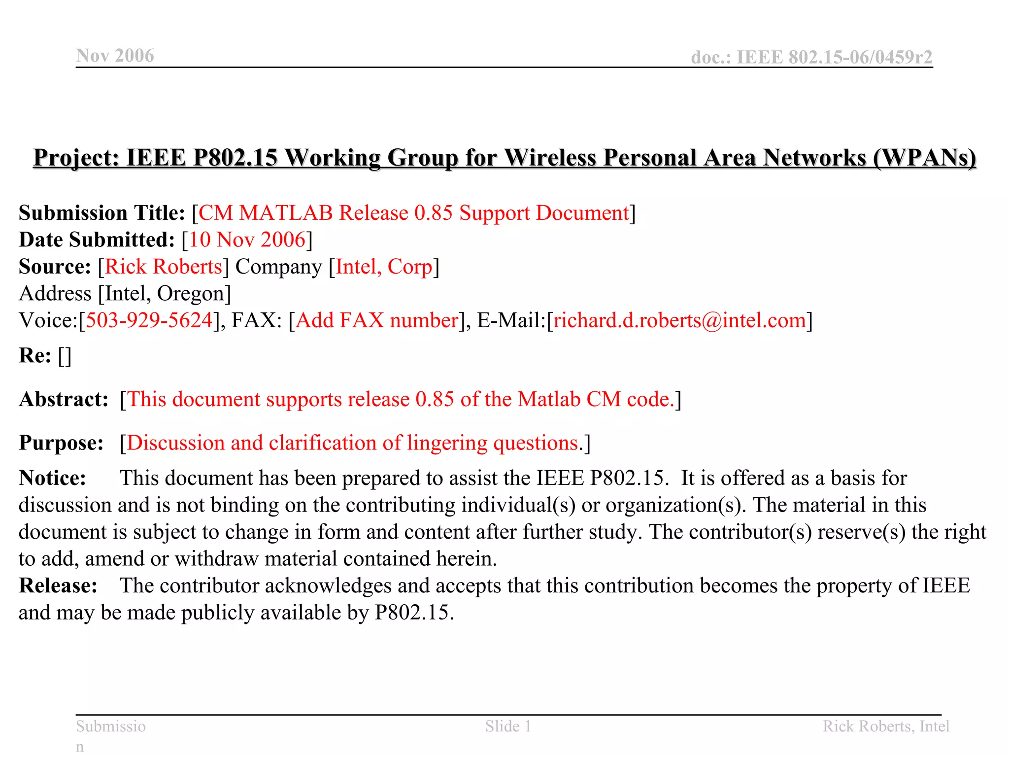 15 06-0459-02-003c-cm-matlab-release-0-85-support-document | PPT ...
