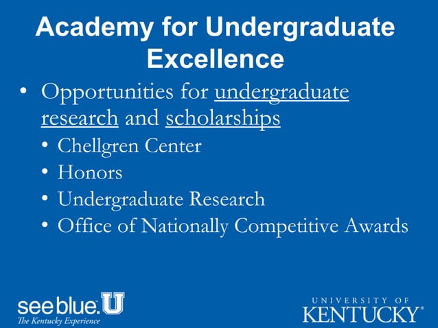 "see blue." U 2015 | First Generation | PPT