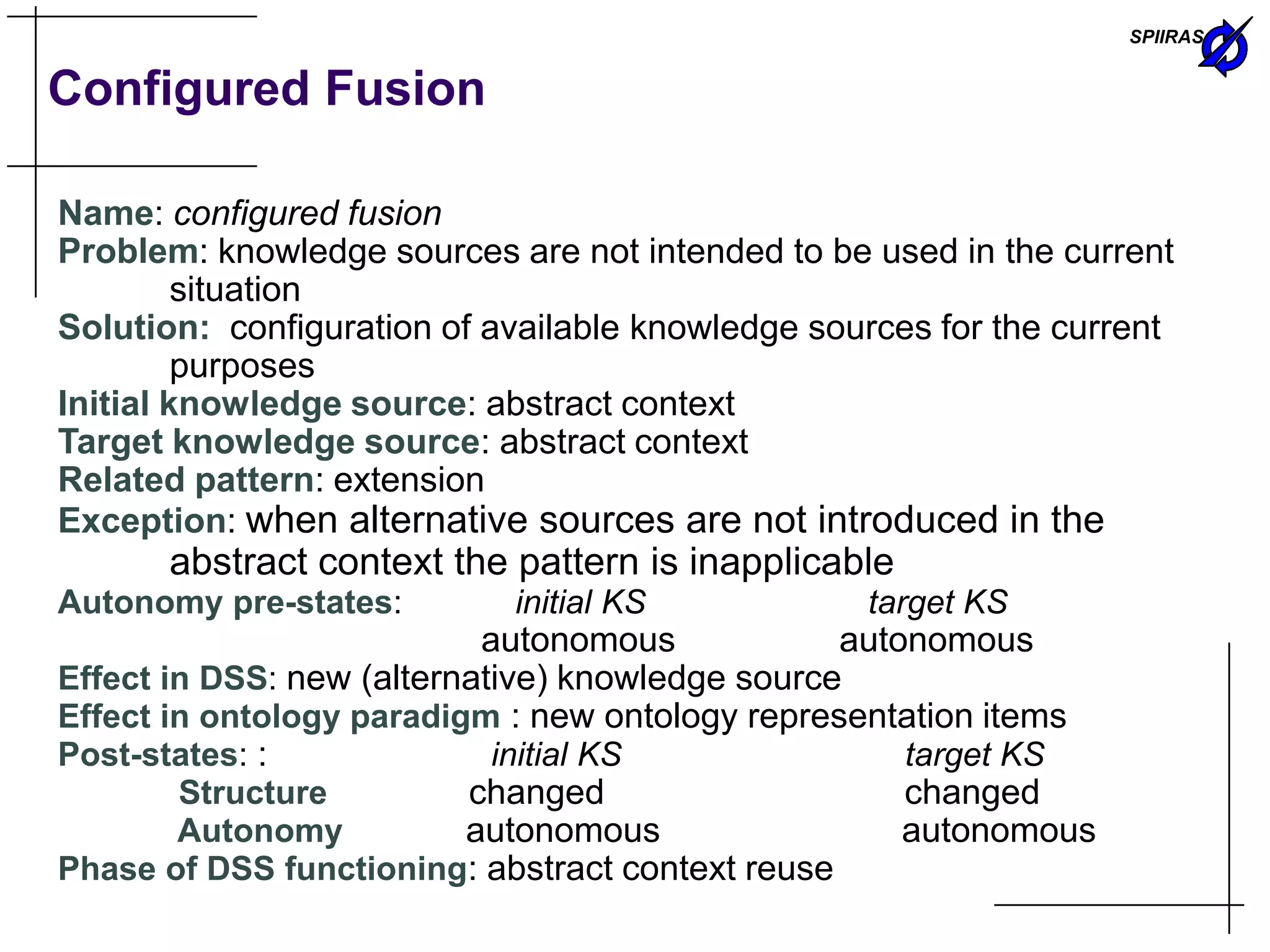 Context-Based Knowledge Fusion Patterns in Decision Support System for ...