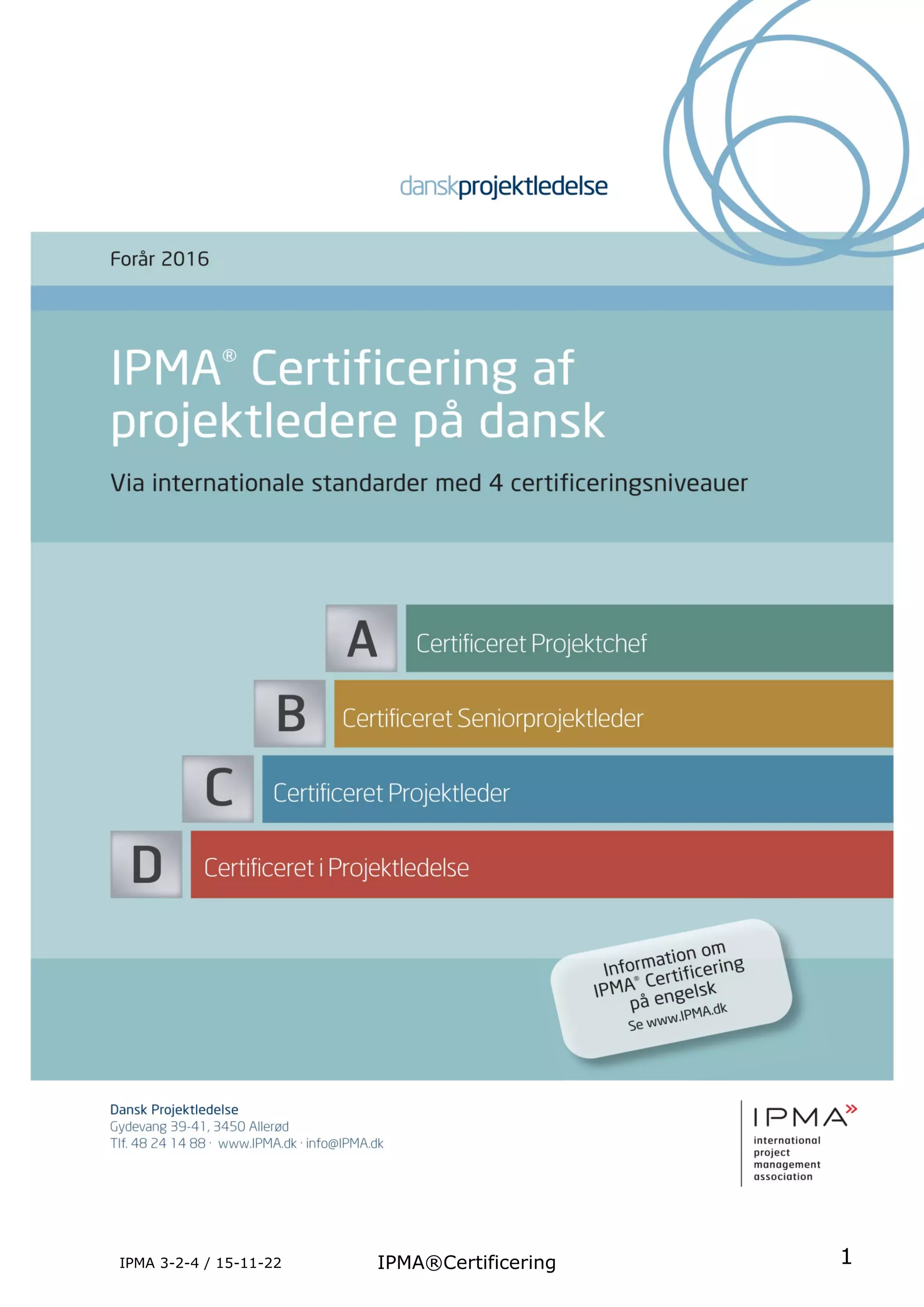 Ipma Certificering, Morten Fangel - Dansk Projektledelse | PDF