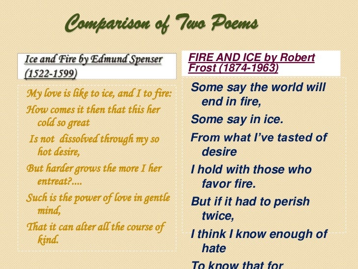 Comparison of the Poems