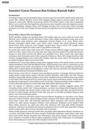 Instalasi Gawat Darurat dan Etalase Rumah Sakit | PDF