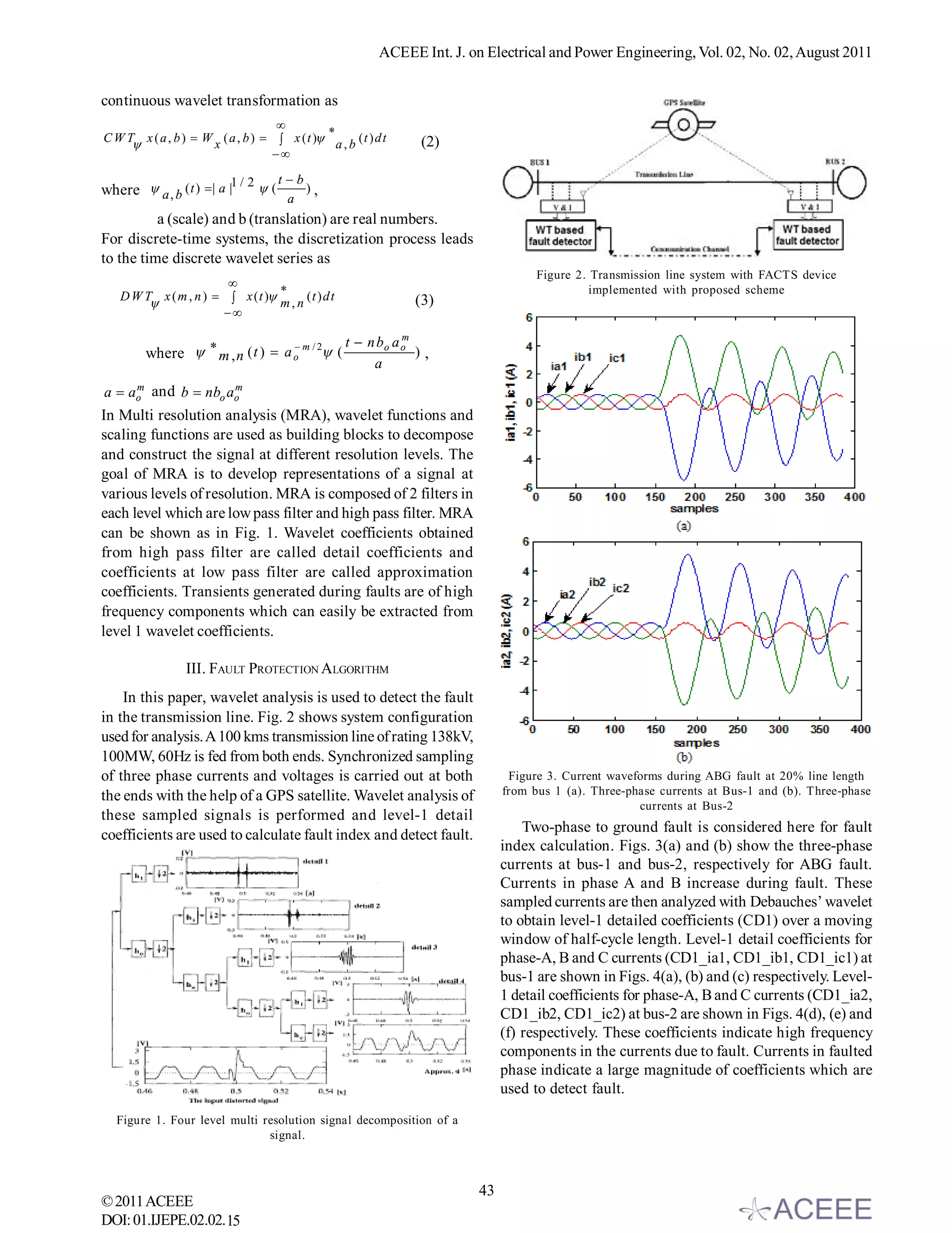 Detection of Transmission Line Faults by Wavelet Based Transient Extraction | PDF