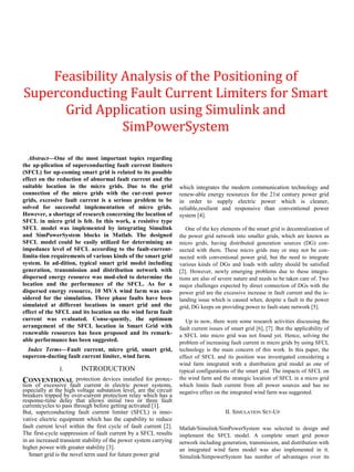 Feasibility Analysis of the Positioning of Superconducting Fault Current Limiters for Smart Grid ...