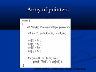 Lec 15. Pointers and Arrays | PPT