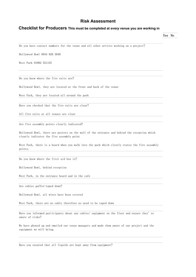 15. risk assessment_venue_checklist | PDF