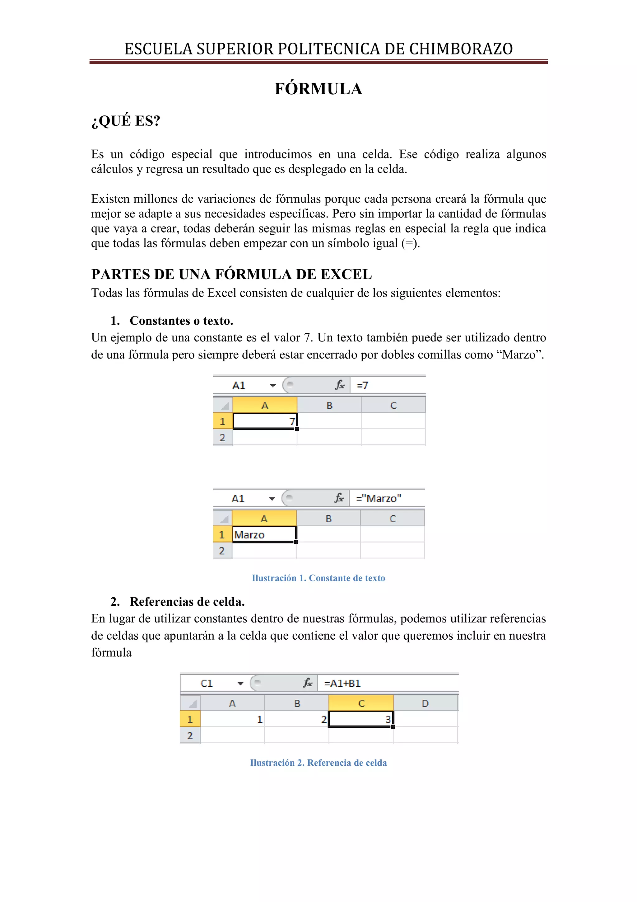 fórmulas y funciones básicas | PDF