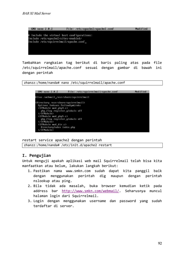 konfigurasi mail server | PDF