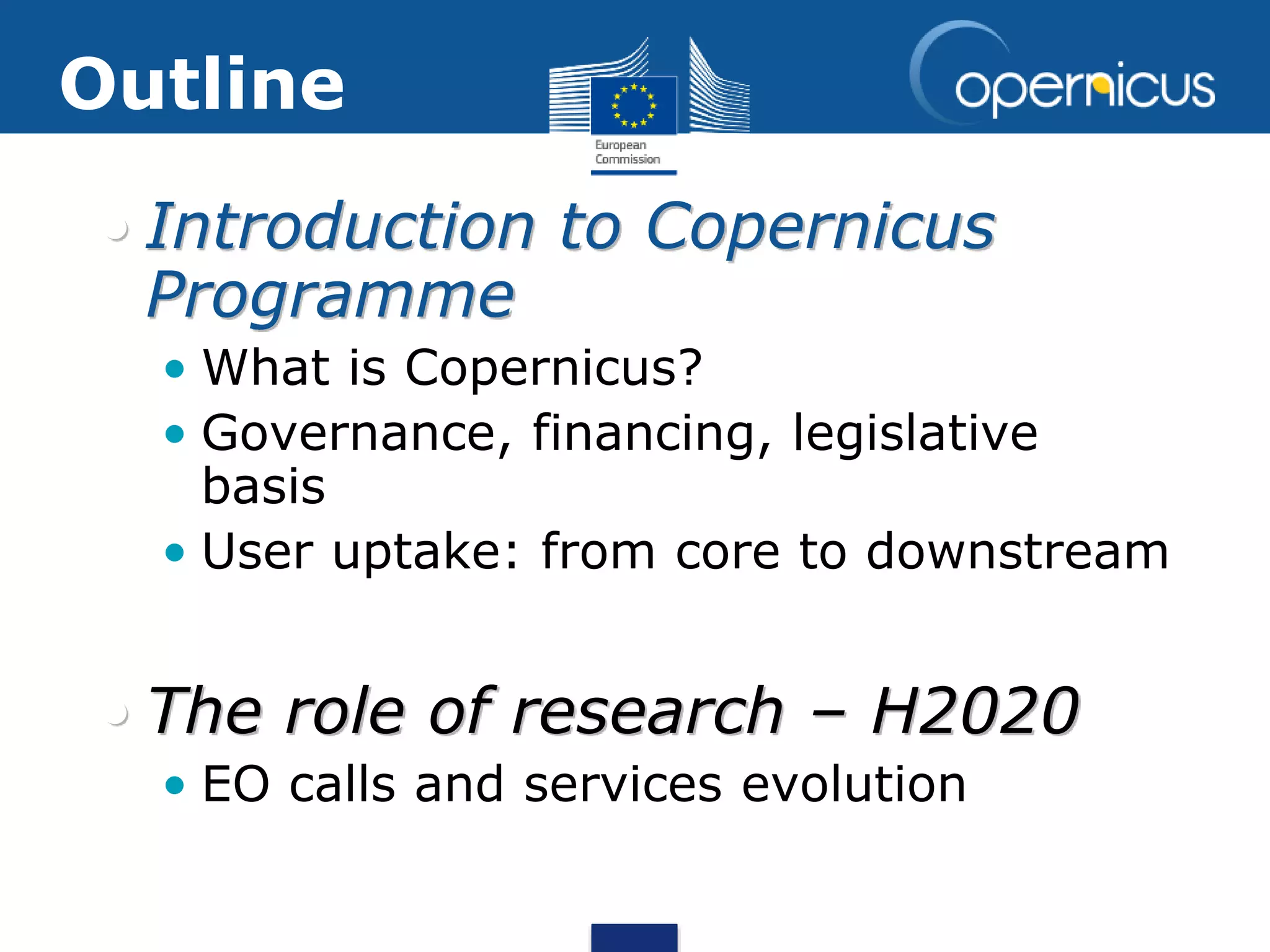 Copernicus & H2020-Earth Observation Call | PPTX