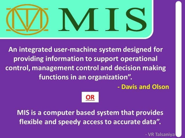 Information System Concepts And Types Of Information Systems Pptx