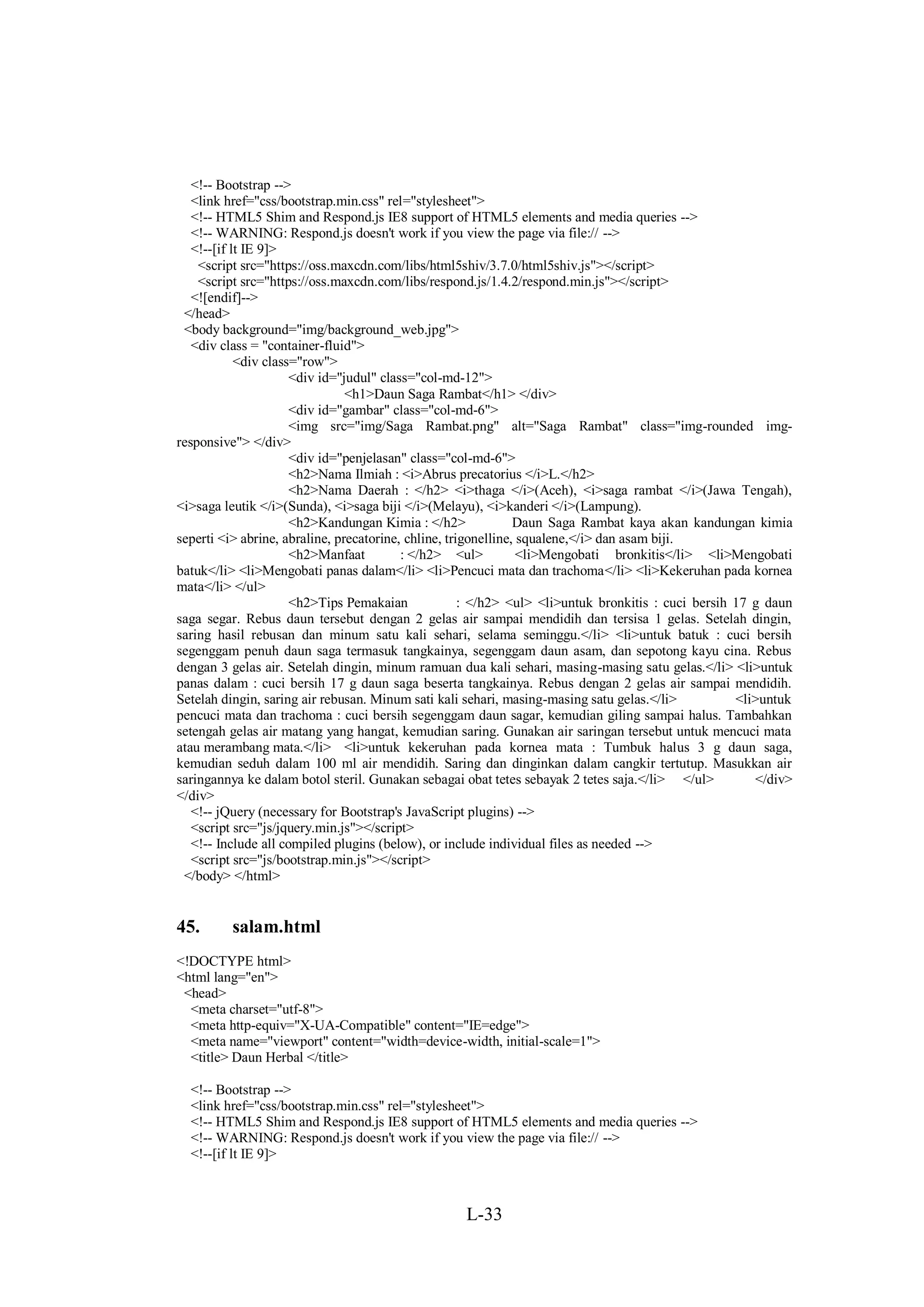 15. lampiran listing program | PDF