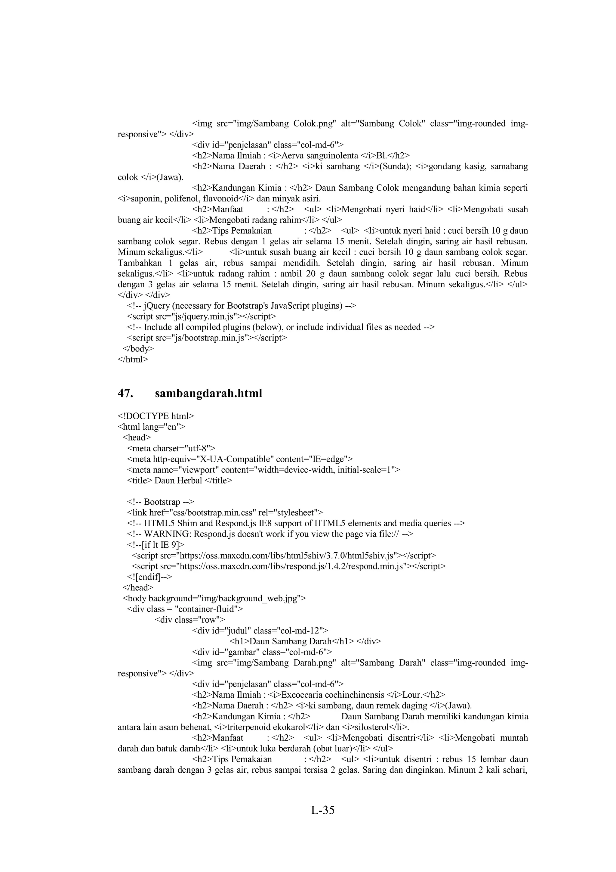 15. lampiran listing program | PDF